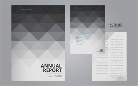 연례 보고서 우아한 기하학적 평면 디자인 서식 파일 Svg Ai Uidownload