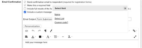 Personalize Forms Manager Emails Finalsite Support