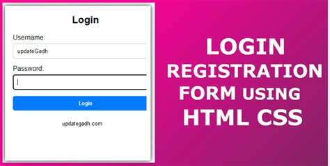 Login And Registration Form Using Html Css Javascript Source Code Just Steps Wow