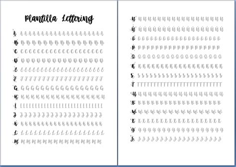Plantillas De Lettering Para Imprimir Gratis Pdf Y Word