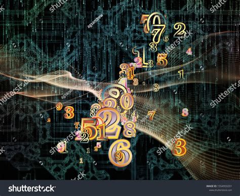 Virtual Space Of Technology Series Perspective Interplay Of Abstract Elements In 3d Space On