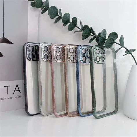 เคสนิ่ม เคสใสขอบเงา มีฟิล์มกันเลนส์ สำหรับ ไอโฟน For Iphone 11 12 13