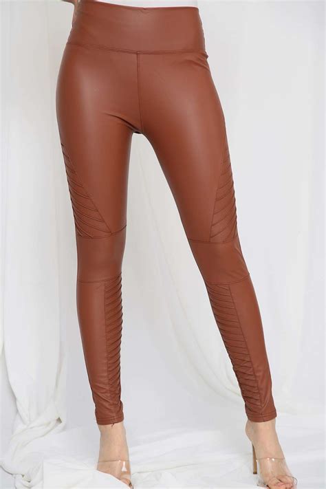 Pu Biker Leather Look Leggings Firstfash Uk