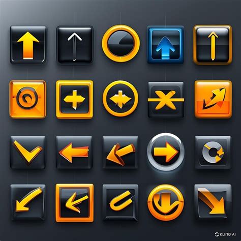 Arrow Icon Set Arrow Cursor Collection Different Arrow Signs Black Arrows Icons Different Curso