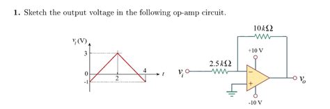 Solved Sketch The Output Voltage In The Following Opamp Chegg