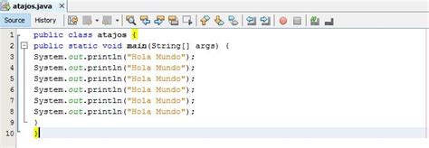 tutoriales java atajos java en netbeans