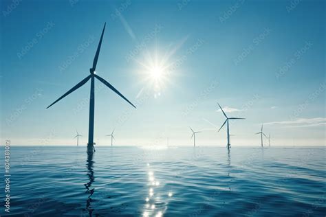 Offshore Windmill Farm Renewable Energy From The Ocean For Sustainability Sustainable Energy