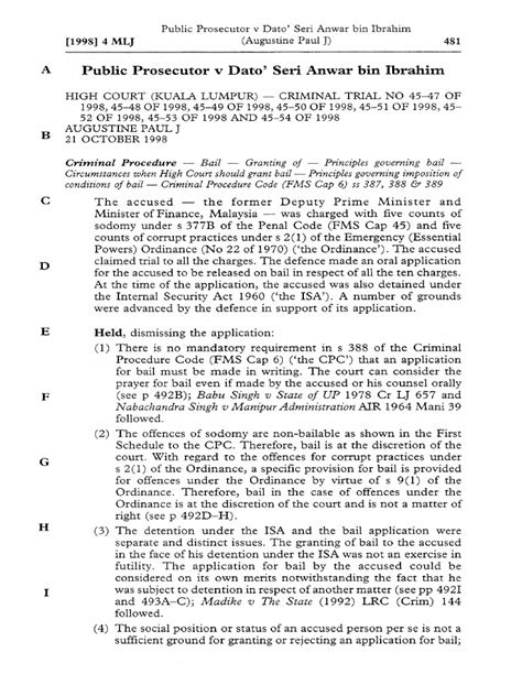 Public Prosecutor V Dato Seri Anwar Bin Ibrahim Pdf