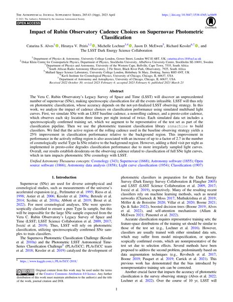 Pdf Impact Of Rubin Observatory Cadence Choices On Supernovae