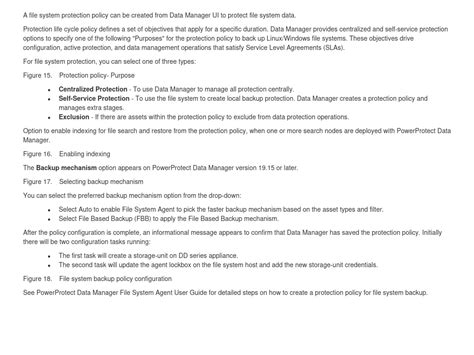 File System Protection Policy Dell Powerprotect Data Manager File System Backup And Recovery