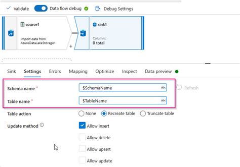 Azure Configuring Multiple Inline Sinks To Dataflows Within A