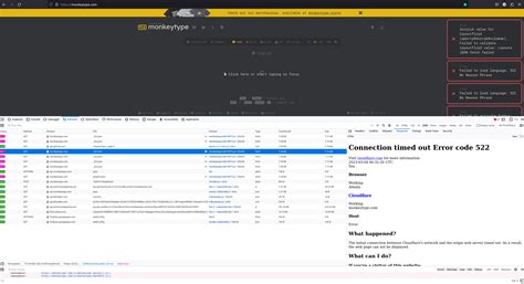 522 Errors After After Opening The Page Issue 4041 Monkeytypegame