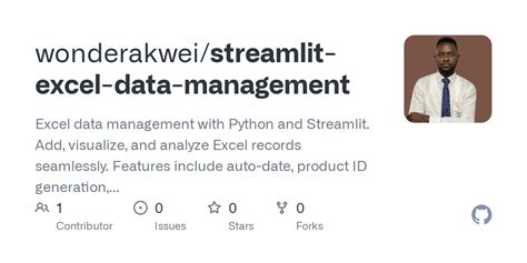 github wonderakwei streamlit excel data management excel data management with python and