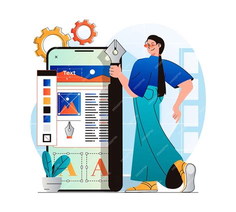 Premium Vector Web Design Concept In Modern Flat Design Woman