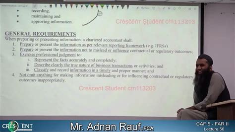 Caf5 Sir Adnan Rauf Lecture 56 Youtube