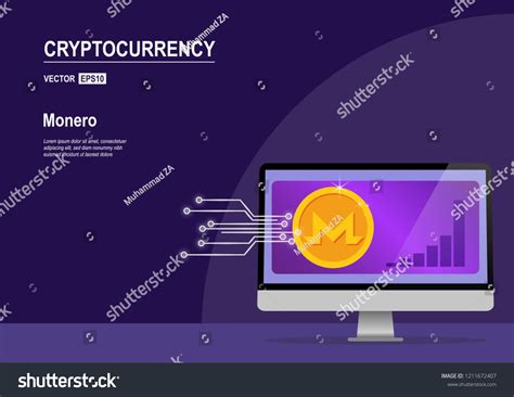 Illustration Vector Cryptocurrency Blockchain Concept Farm Stock Vector