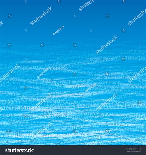 Binary Waves On Blue Background Eps10 Stock Vector Royalty Free