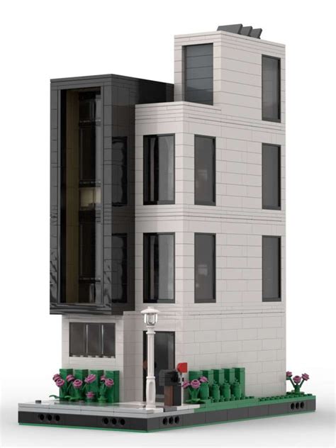 Lego Moc Modern Townhouse By Ibrickeditup Rebrickable Build With Lego