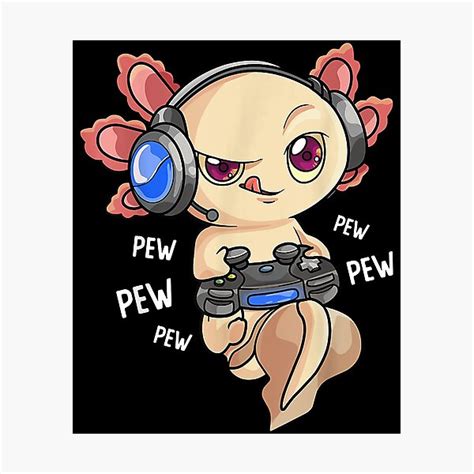 Gamesolotl Gamer Axolotl Fish Playing Video Game Photographic Print For Sale By RavenApparell