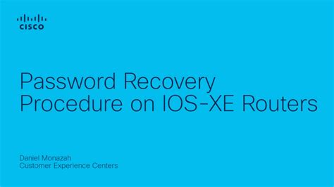 Cisco Password Recovery Procedure On Ios Xe Routers Cisco Video Portal