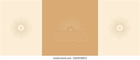 Sun Waves Vector Set Elegant Sunset Stock Vector Royalty Free 2263518013 Shutterstock