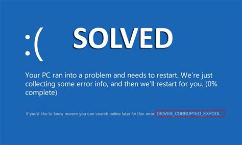 SOLVED DRIVER CORRUPTED EXPOOL Error On Windows 10