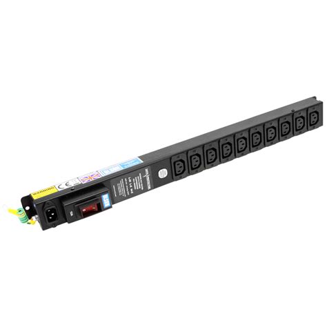 10 Way 10A IEC C13 Sockets C14 Inlet Circuit Breaker RF Filtered Surge Protected PDU Olson Direct