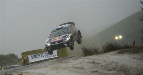 WRC Weltmeister Sebastian Ogier Vor Gewinn Der Rallye Wales