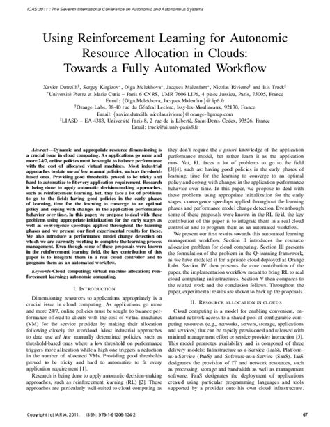 Pdf Using Reinforcement Learning For Autonomic Resource Allocation In
