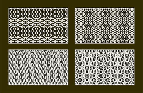 Premium Vector Hexagon Shape Patterns For Cnc Laser Cutting
