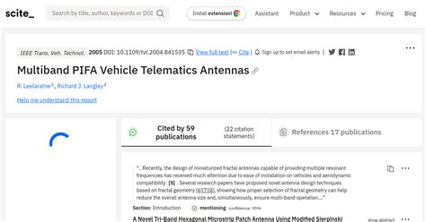 Multiband Pifa Vehicle Telematics Antennas Scite Report
