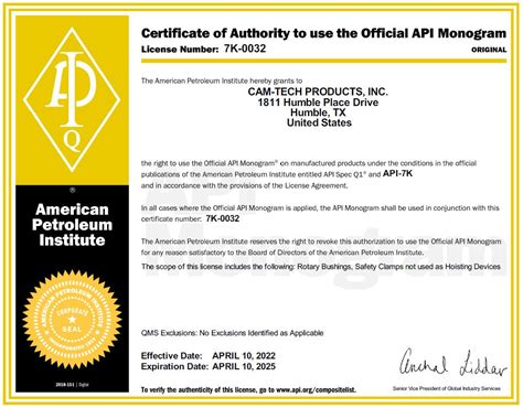 Api Cert