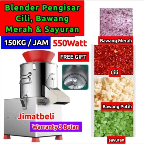 150kg Jam Mesin Blender Pengisar Cili And Bawang Kisar Daging Mesin