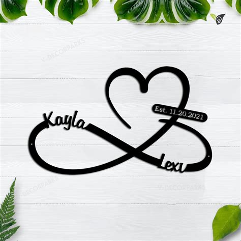 Personalized Infinity Metal Sign Infinity Name Sign Custom Infinity