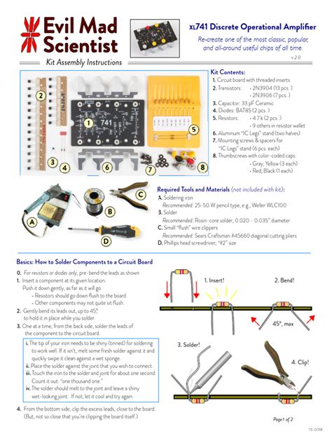 741 Instrux Revb Pdf Printed Circuit Board Electronic Circuits