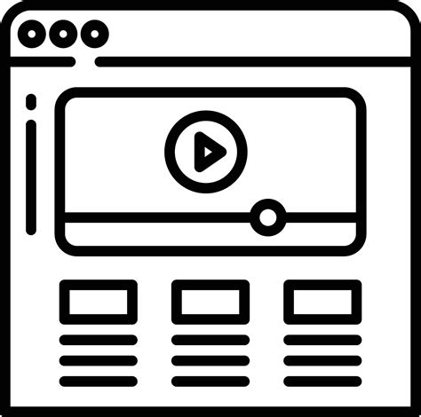 Website Browser Outline Vector Illustration Vector Art At Vecteezy