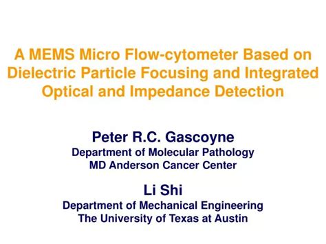 PPT Flow Cytometry PowerPoint Presentation Free Download ID 5454898