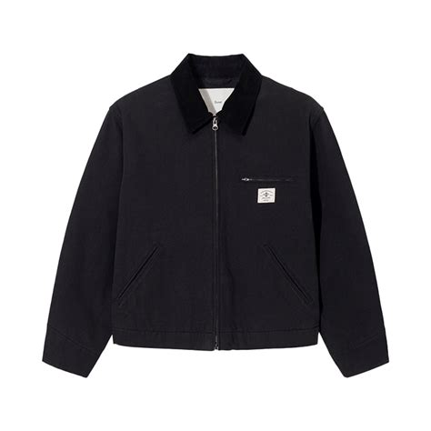 던스트 유니섹스 빈티지 캔버스 워크 자켓 블랙 Dunst Kream