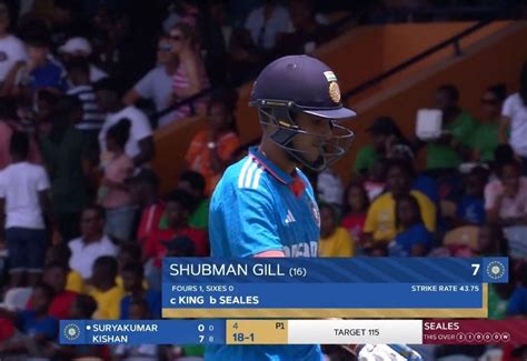 Watch Shubman Gill Departs For Just 7 As Poor Form Continues In 1st