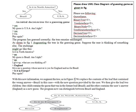 Solved Please Draw UML Class Diagram Of Guessing Game As Is Chegg Com
