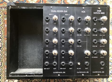 Curetronic 5u Modular Synthesizer 3 Modules Case Psu Vcf Reverb