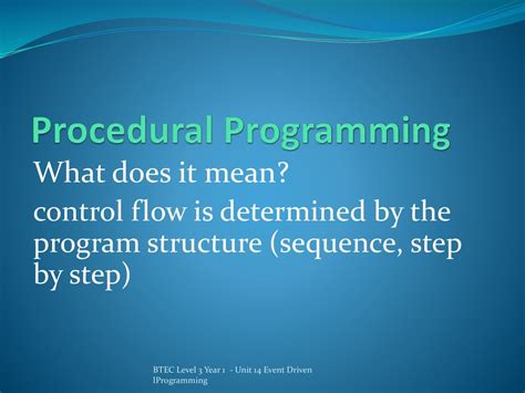 Unit 14 Event Driven Programming Ppt Download