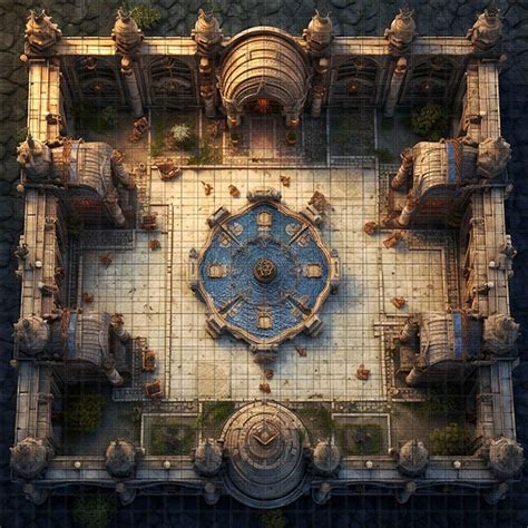 Elven Courtyard Battle Map Dnd Battle Map Dandd Battlemap Dungeons And Dragons 5e Roll20