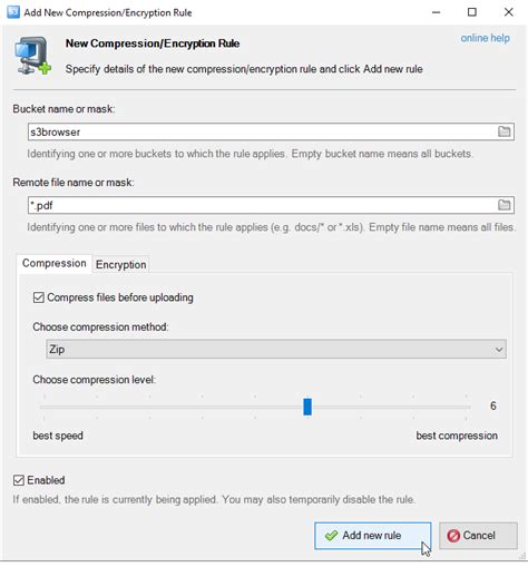 Configuring Compression And Encryption Rules How To Compress And