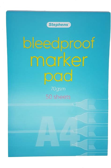 Stephens Bleedproof Marker Pad A4 70gsm 50 Sheets Ideal For Sketching