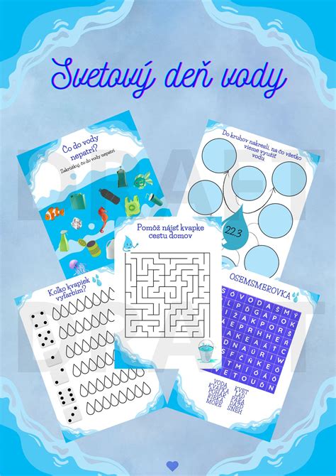 Deň Vody Pracovné Listy Nepriradené K Predmetu Učiteliaučiteľomsk