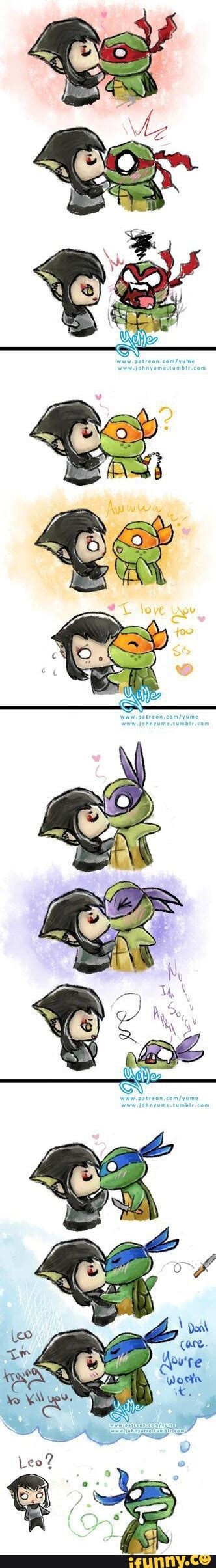 Karai And Leo Kiss