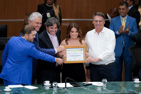 Em noite de homenagens Bolsonaro e Caiado trocam elogios Jornal Opção