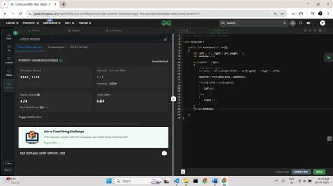 Geekstreak2025 Twopointer Dsa Java Problemsolving Geeksforgeeks Prathamesh Nistane