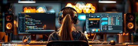 Russian Woman Leading Software Development Team Russia Premium Ai